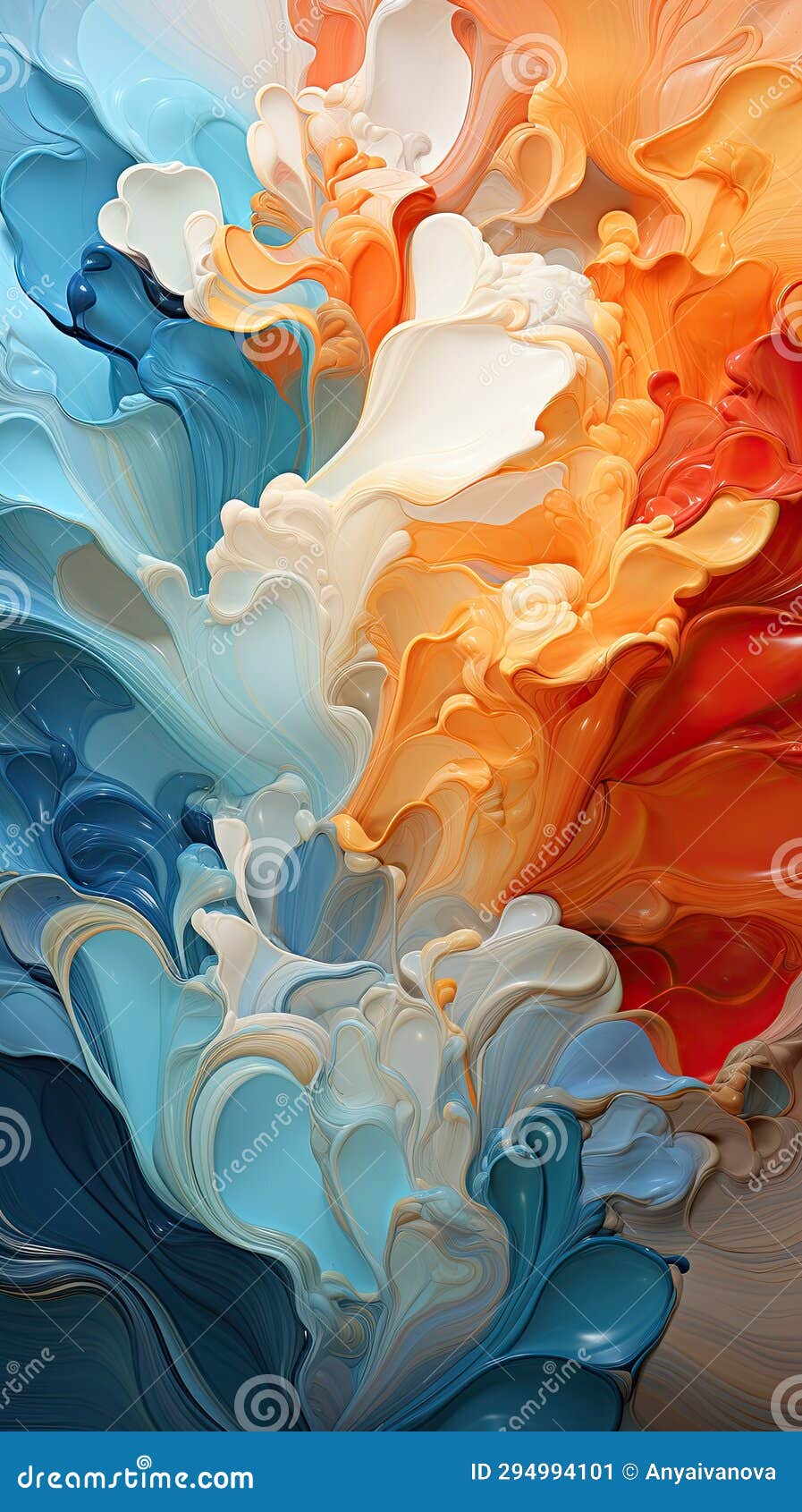 A Close Up of a Painting of Different Colors Stock Image - Image of ...