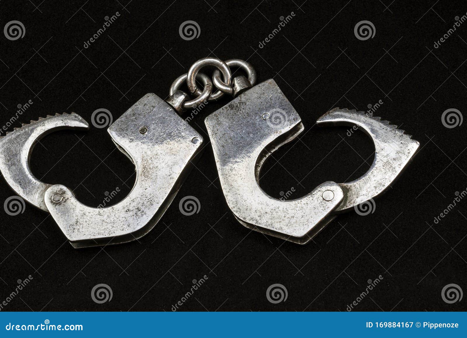 Close Up of Pair of Handcuffs Stock Image - Image of close, closeup ...