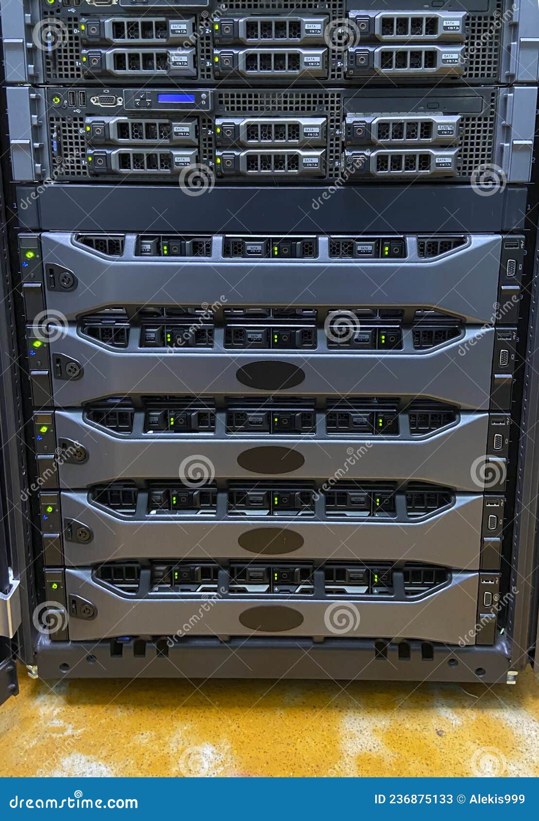 Close-up of Panels in Server Communication. Data Center Stock Image ...