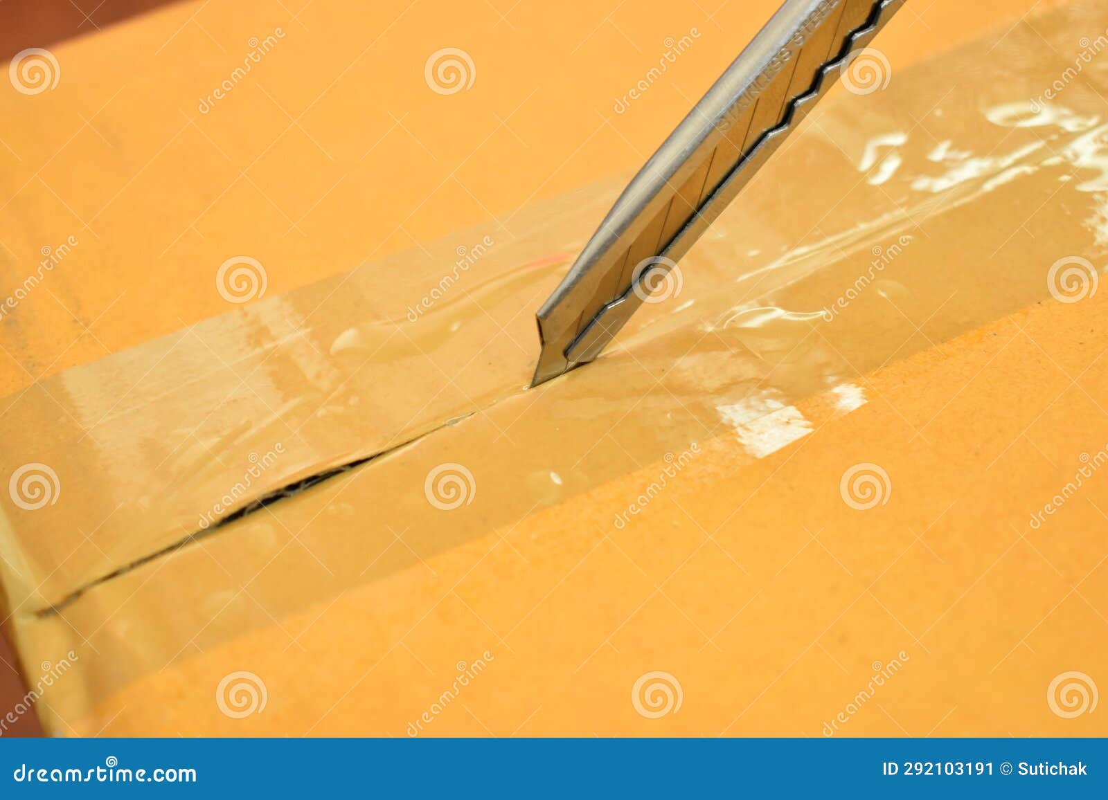 Paper Box Packaging with Sharp Knife, Packaging Industry Stock Image ...