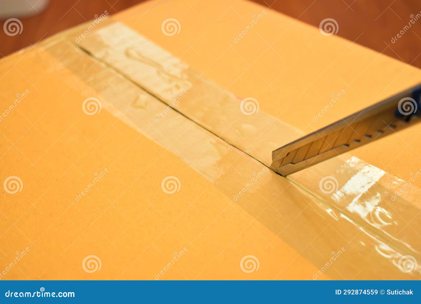 Paper Box Packaging with Sharp Knife, Packaging Industry Stock Image ...