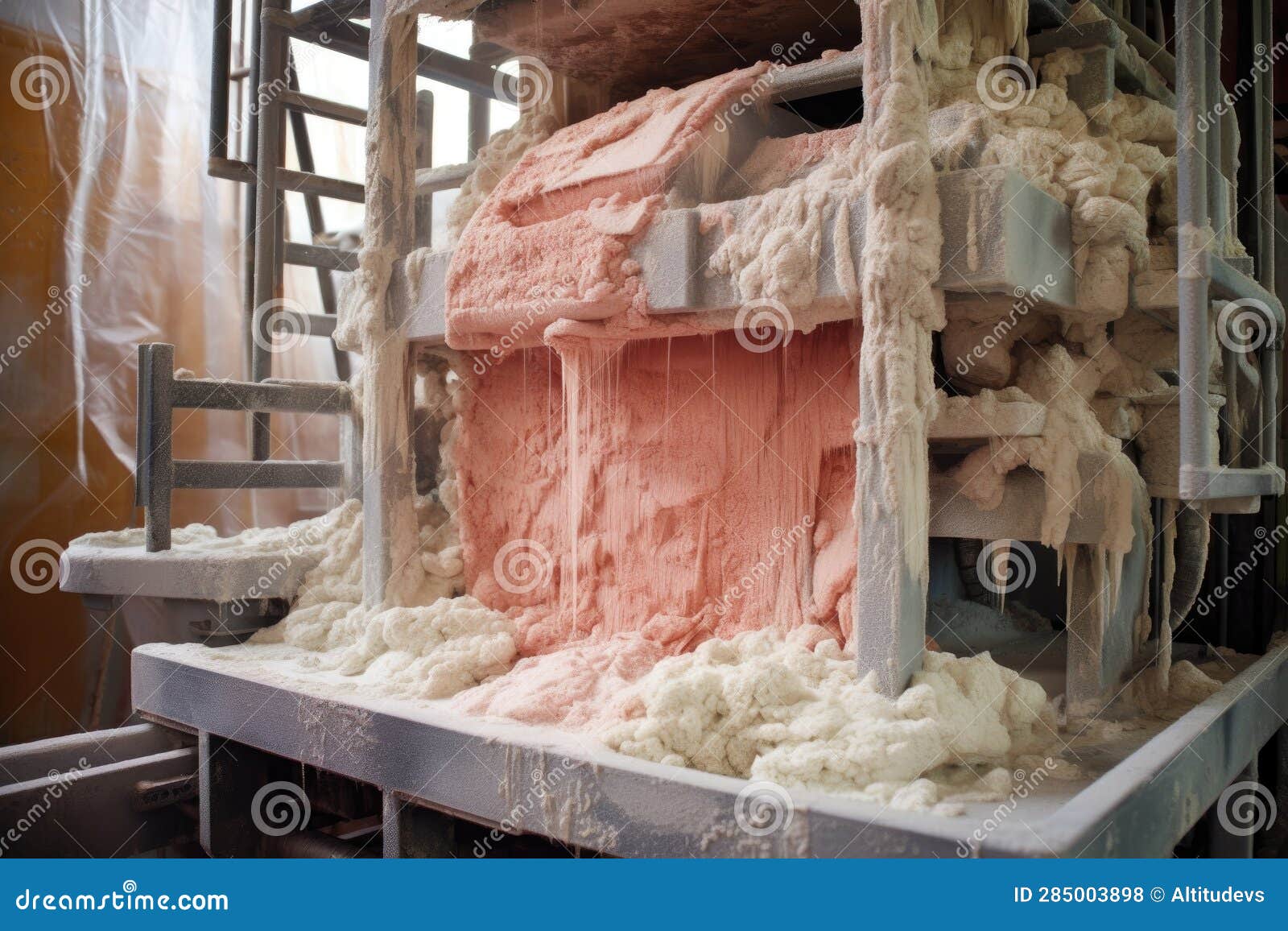 Close-up of a Paper-making Machine with Pulp Mixture Stock Illustration ...