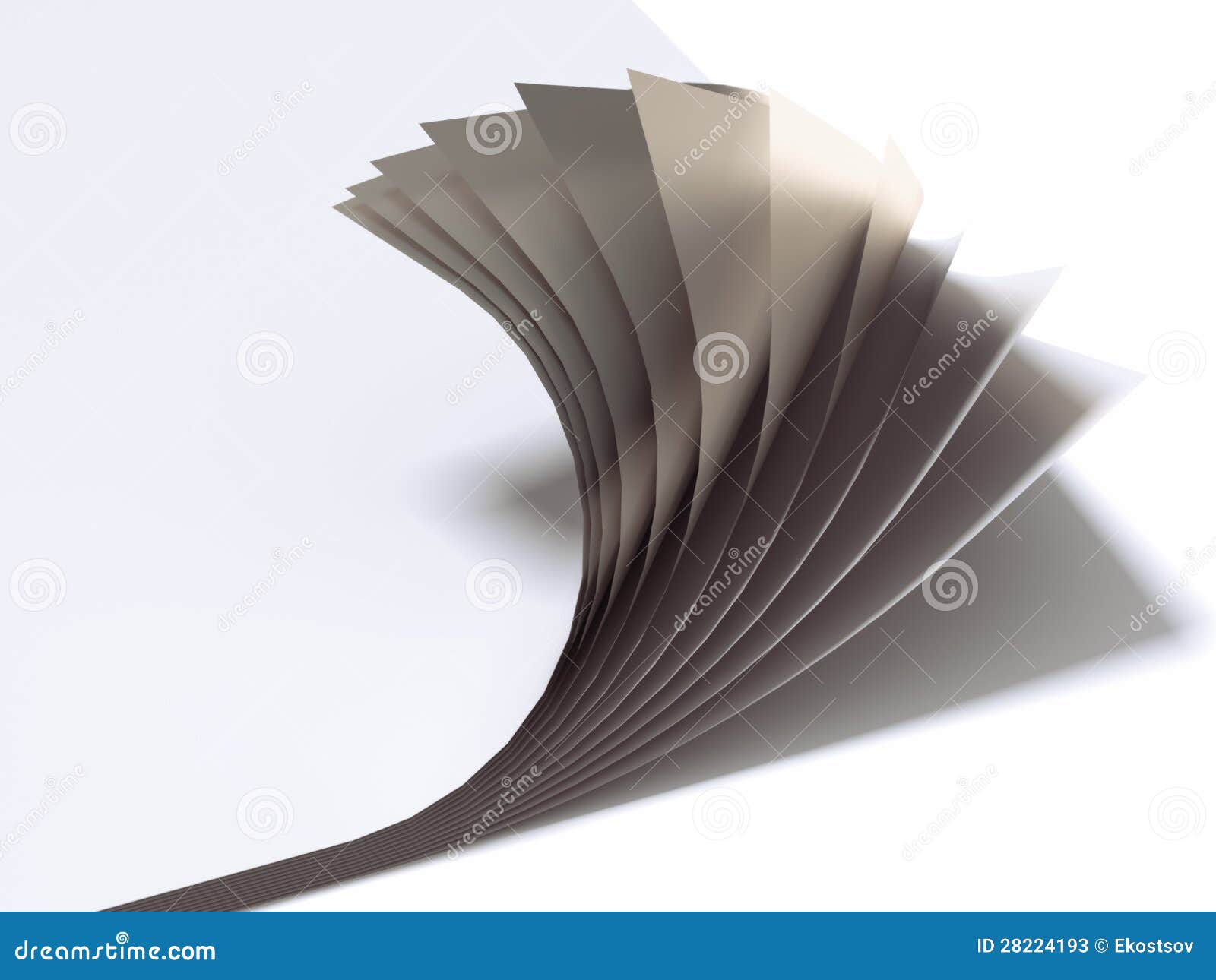 Close up of paper sheets stock illustration. Illustration of empty ...
