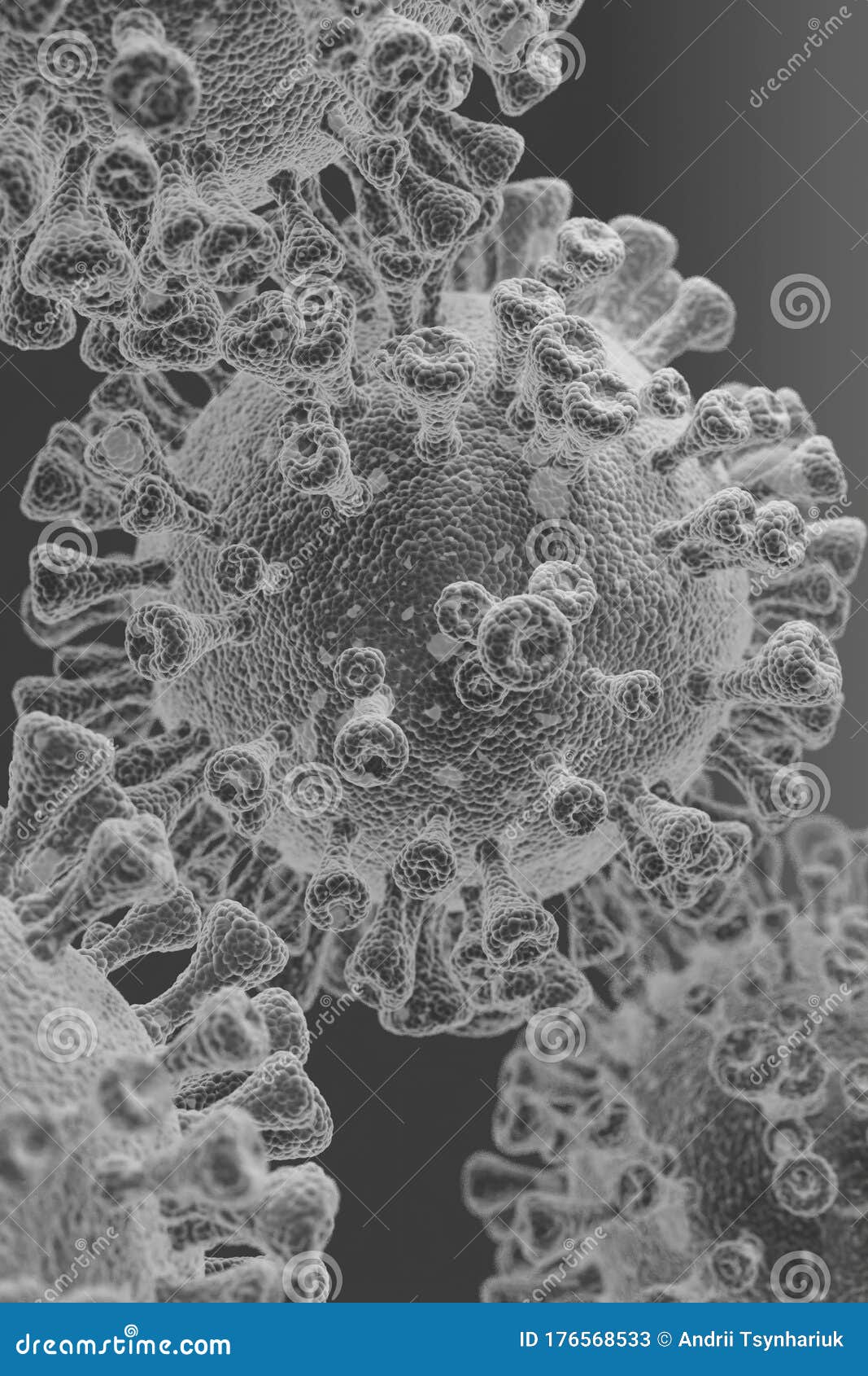 Close-up Of Parasitic Viral Cells Under A Microscope In A Specialized ...