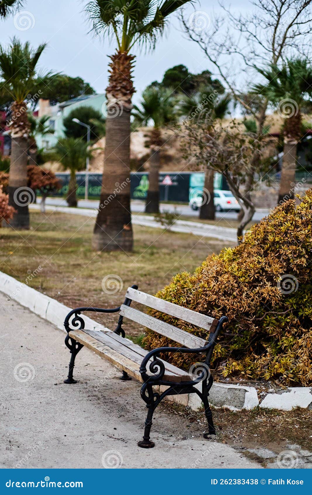 Close-up of a Park Bench. Rest Zone Stock Photo - Image of resort ...