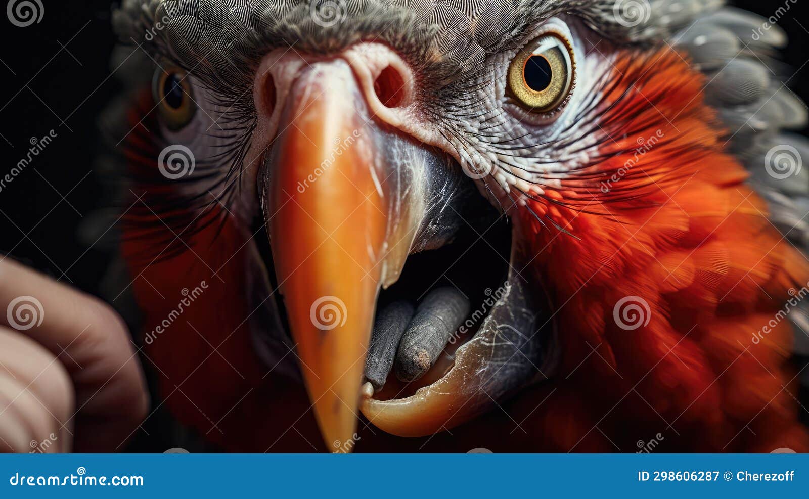 Close-up of parrot face stock image. Image of natural - 298606287