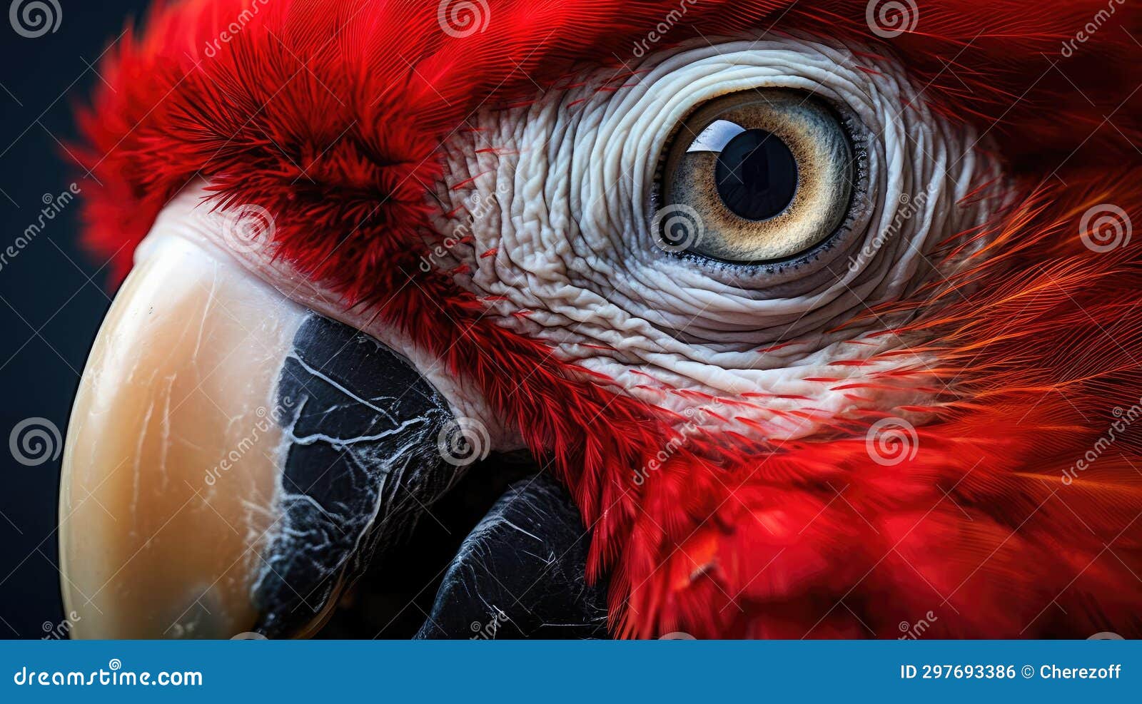 Close-up of parrot face stock photo. Image of green - 297693386