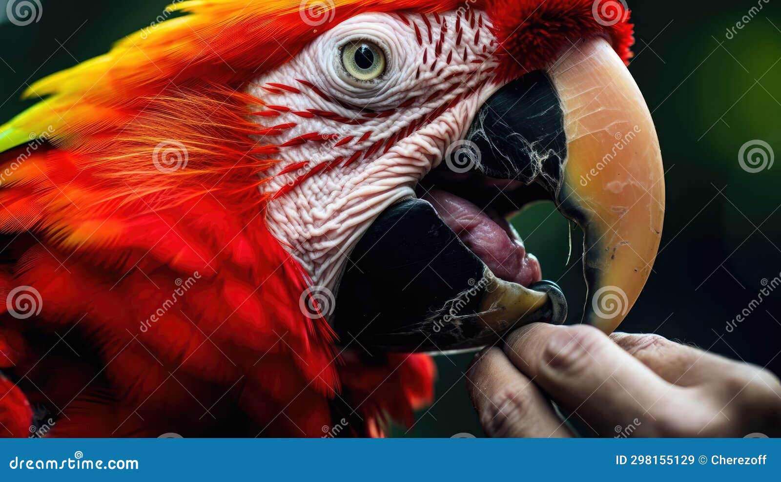 Close-up of parrot face stock illustration. Illustration of close ...