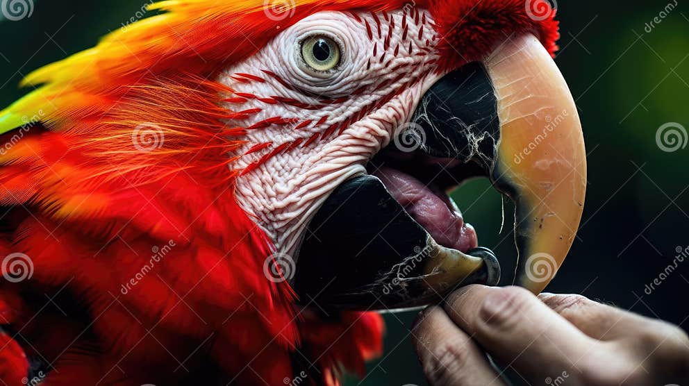 Close-up of parrot face stock illustration. Illustration of close ...
