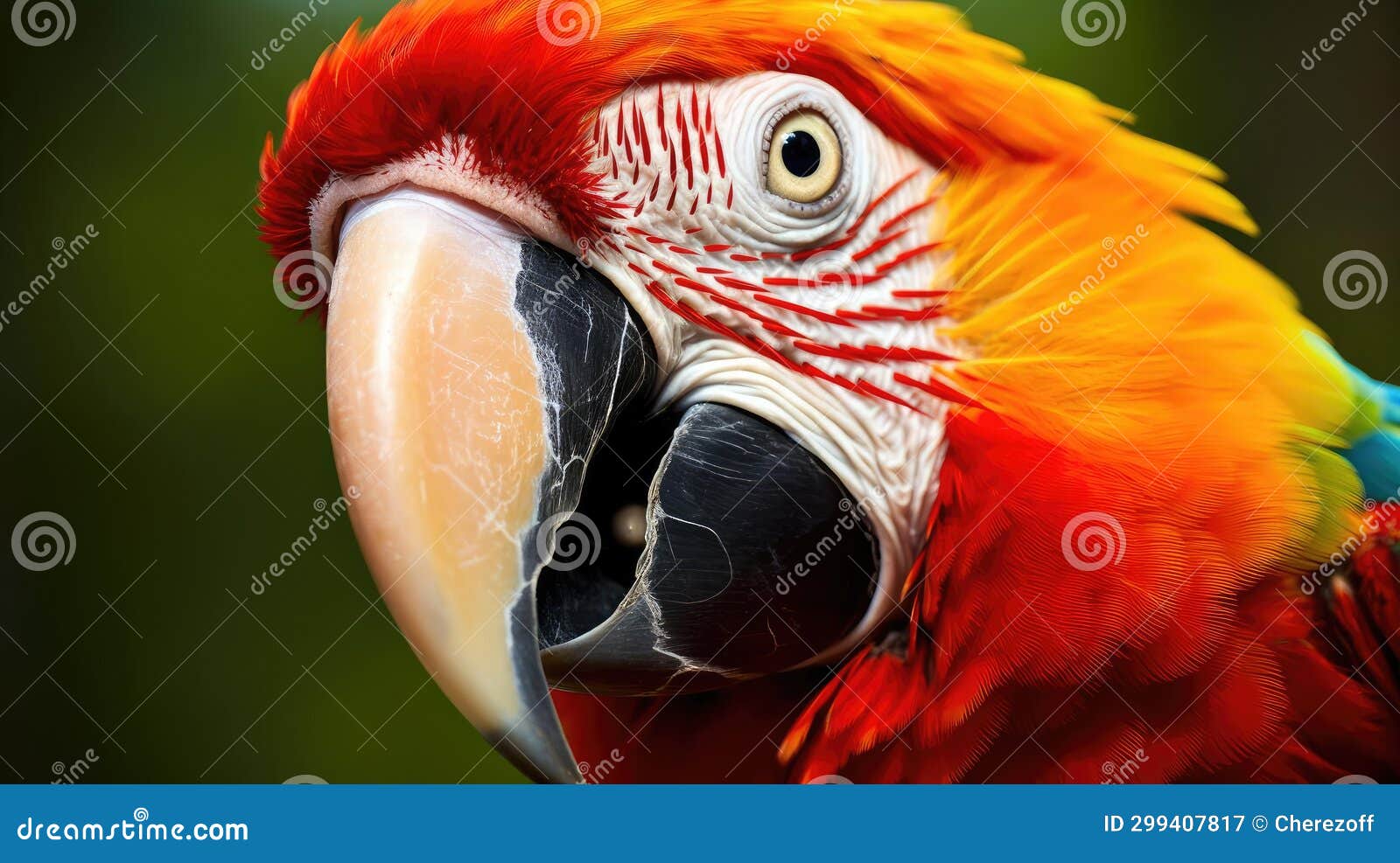 Close-up of parrot face stock image. Image of cute, amazon - 299407817