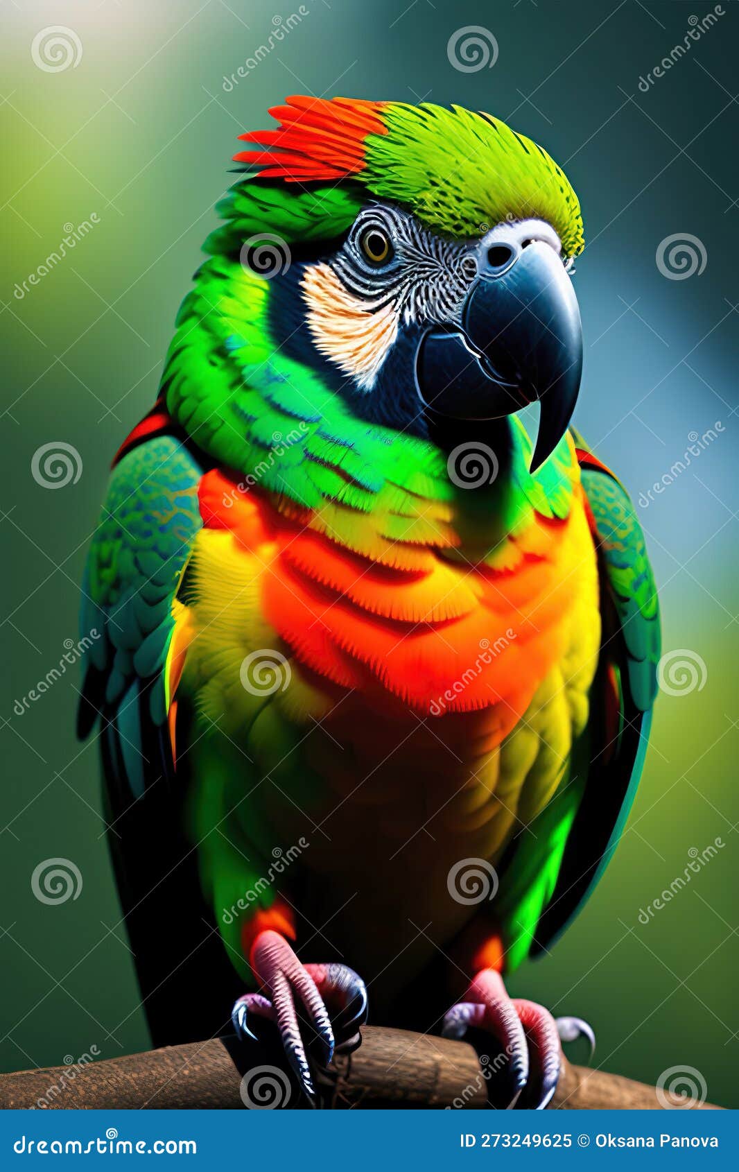 Red Parrot In Fly. Scarlet Macaw Ara Macao In Tropical Forest Costa ...
