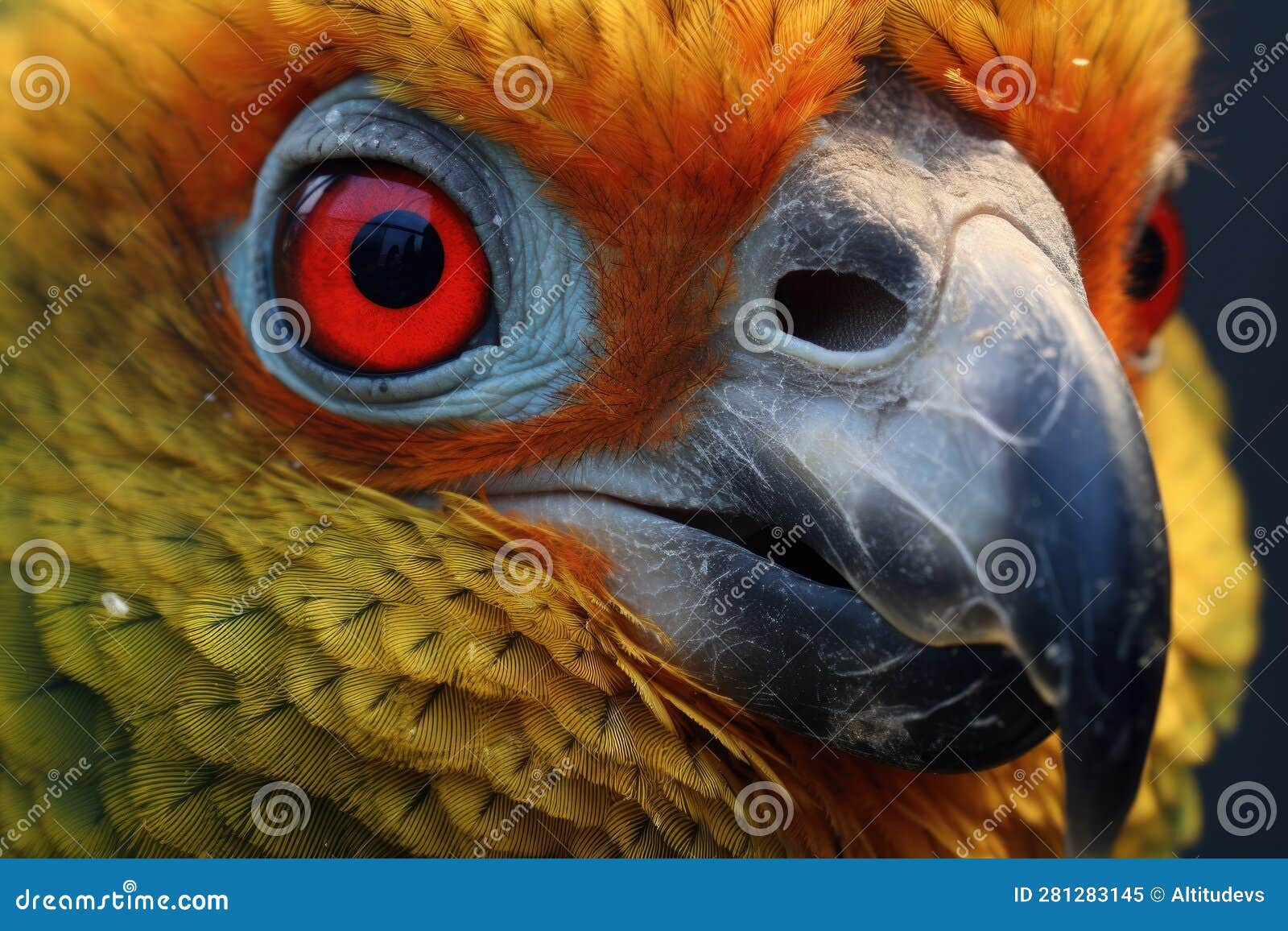 Close-up of a Parrots Head, Focusing on Its Beak and Eye Stock Image ...