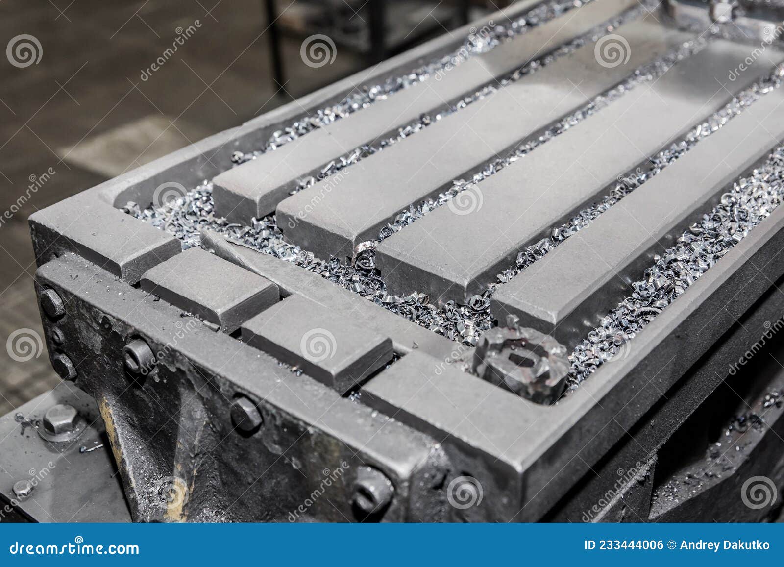 Close-up Part of the Horizontal Milling Machine Equipment and Tools ...