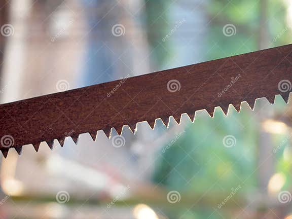 A part of saw blade teeth stock photo. Image of tool - 182028100