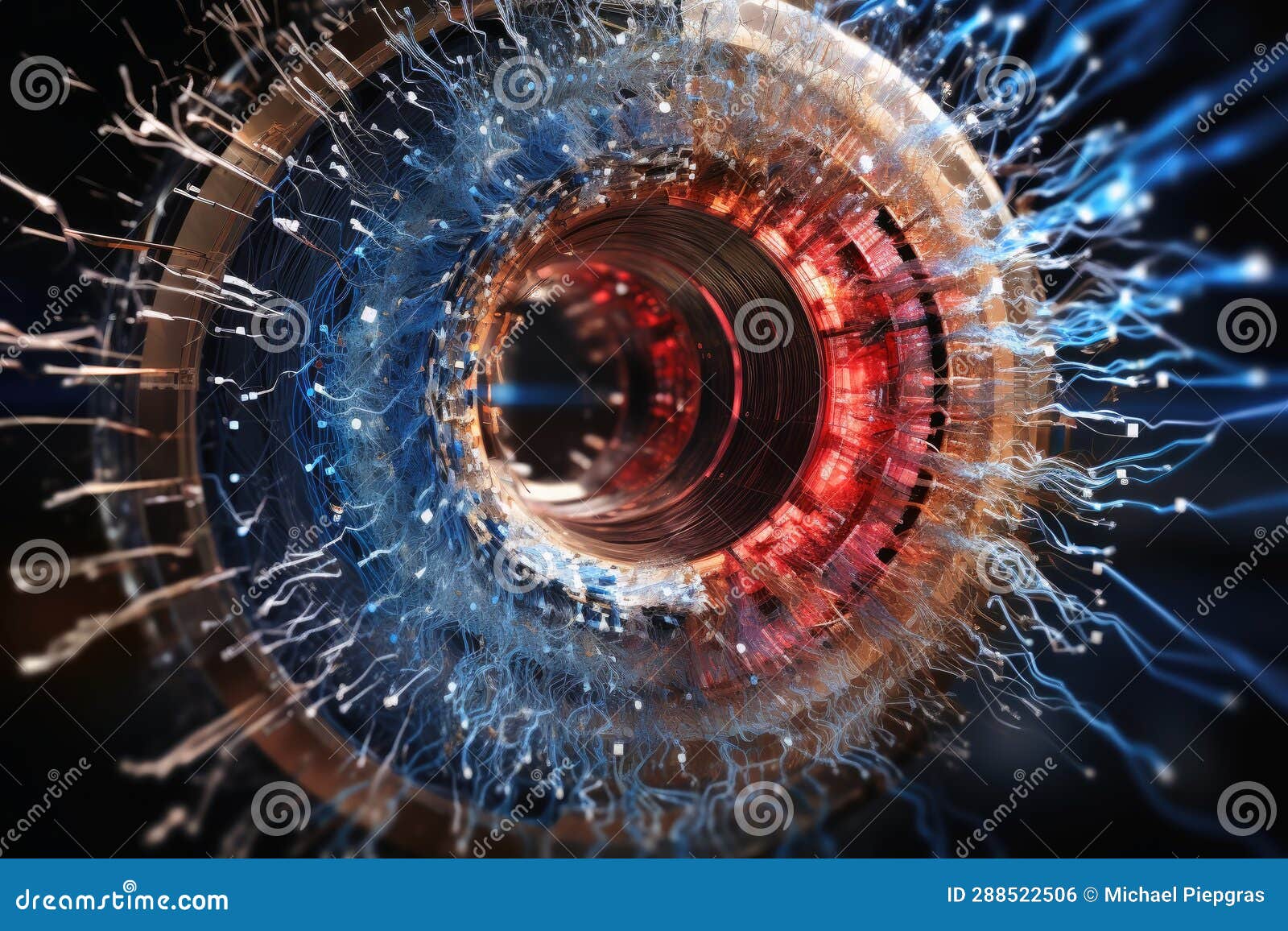 Close Up of Particles Exploding at a Particle Collider Stock Photo ...