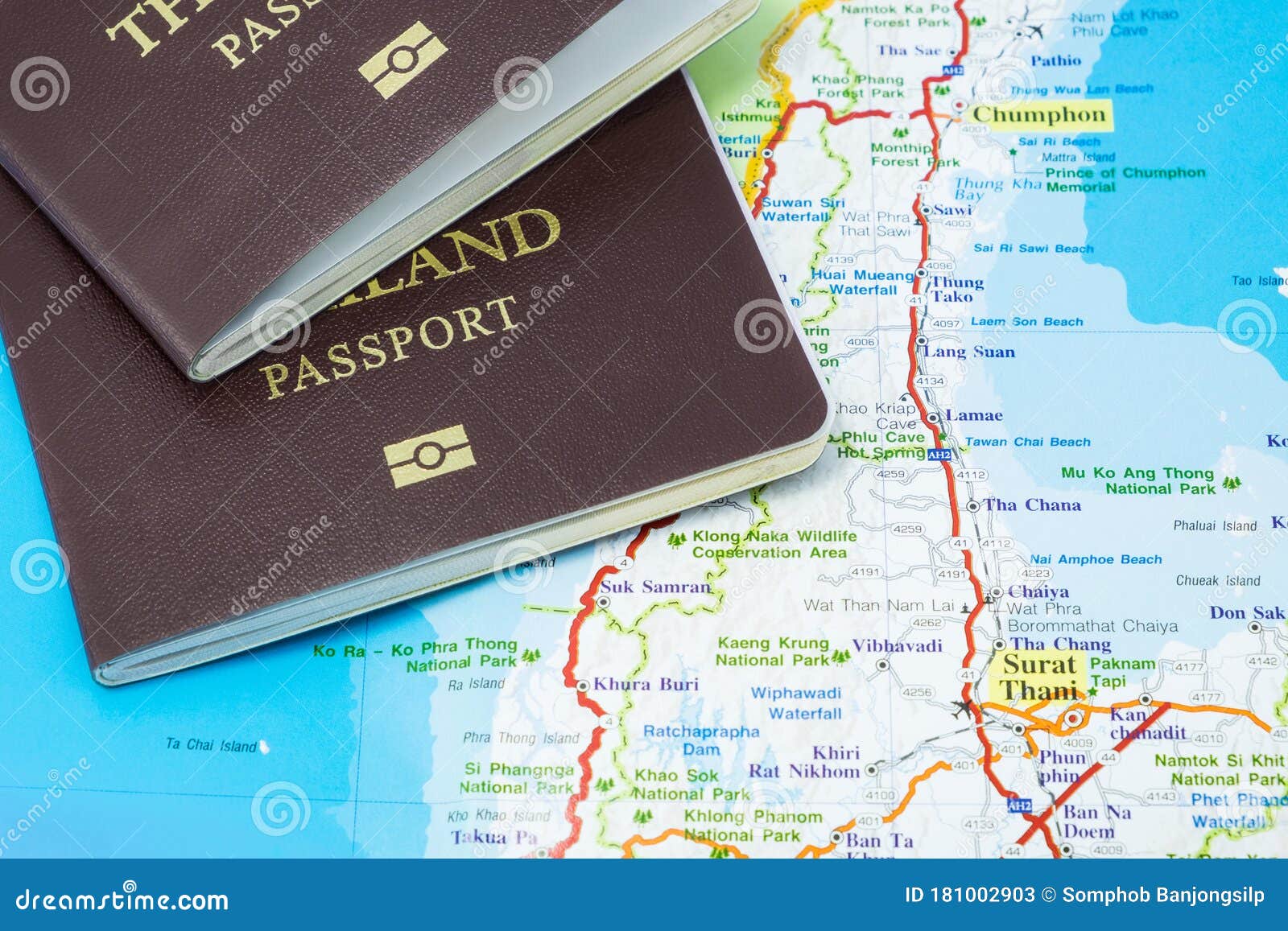 Close up passport on map stock image. Image of flight - 181002903