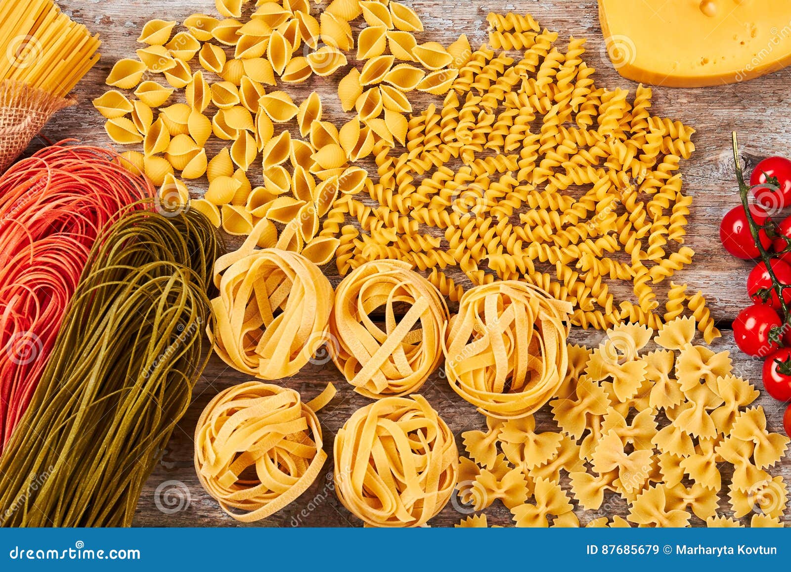 Close-up of Pasta in Different Shapes and Forms. Stock Image - Image of ...