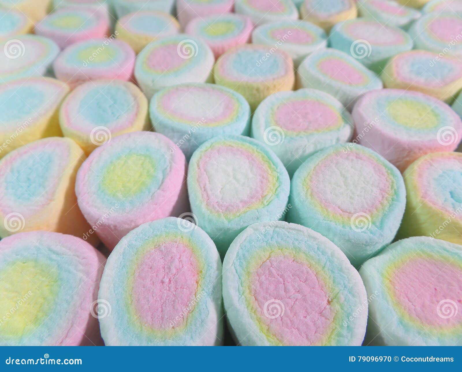 Close-up of Pastel Colored Marshmallows Stock Photo - Image of close ...