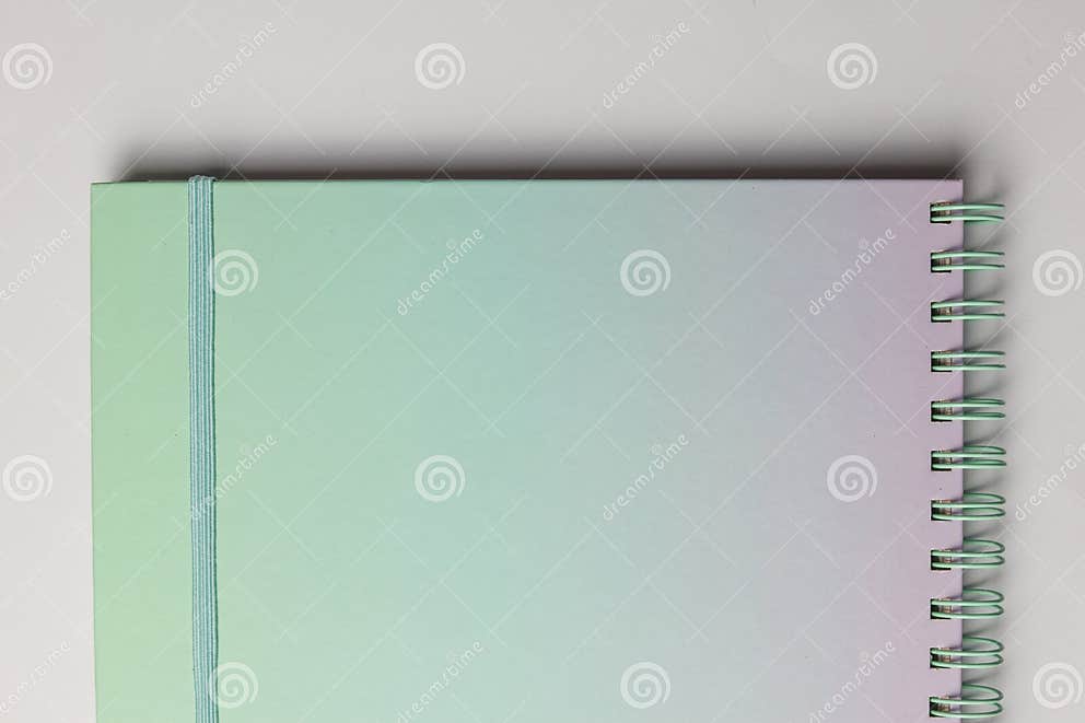 Pastel Colored Notebook on a White Background Stock Image - Image of ...