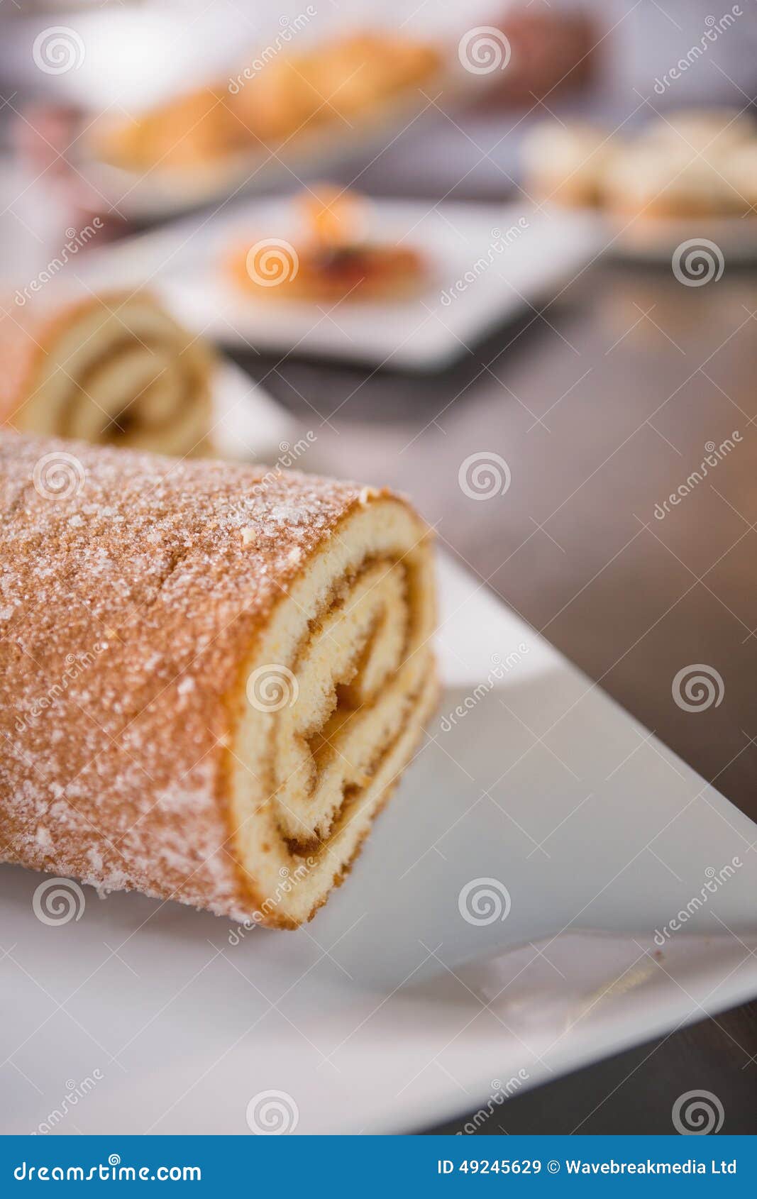Close Up of Pastry on Plates Stock Image - Image of sweet, kitchen ...