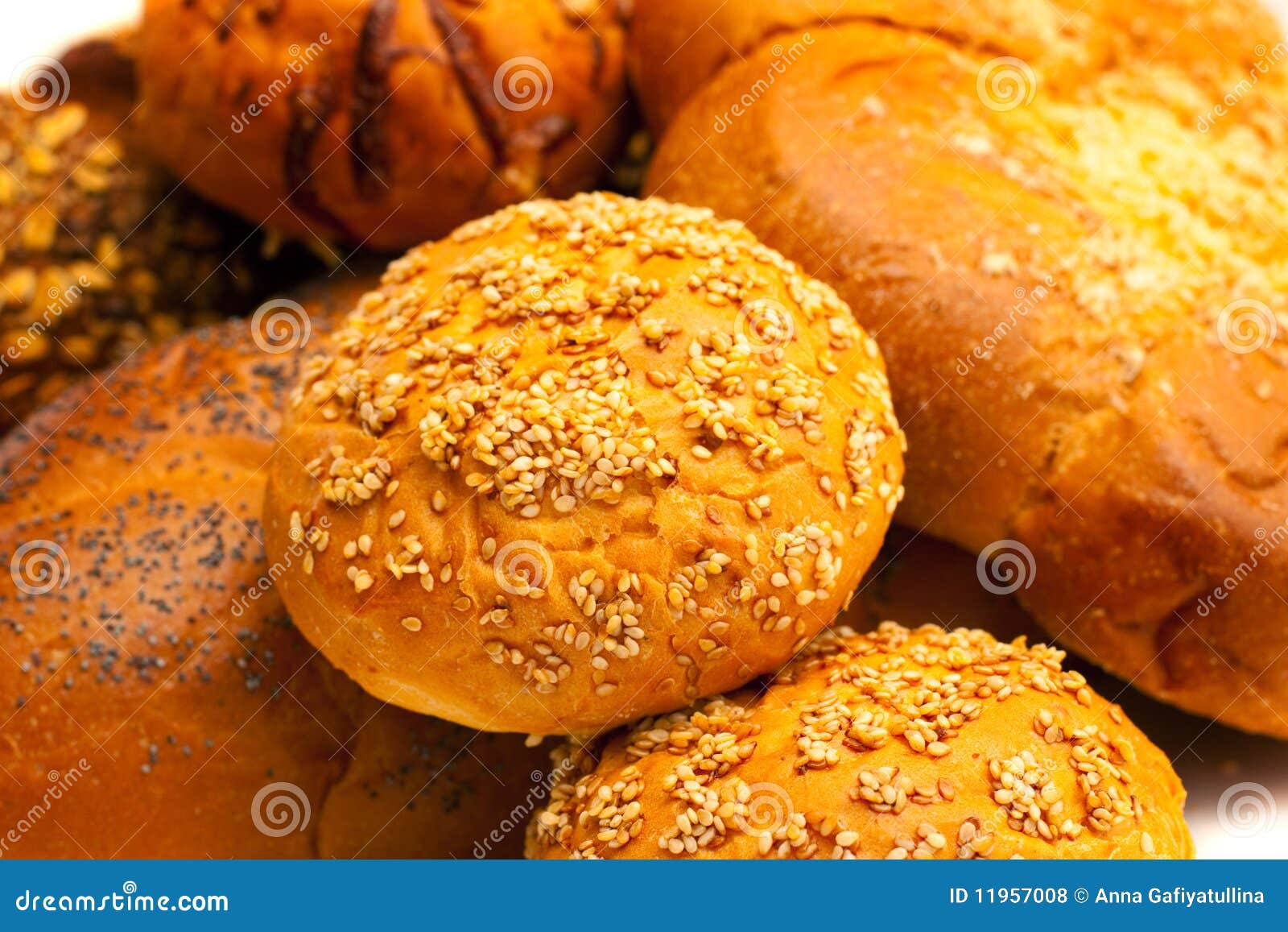 Close-up Pastry with Sesame Seed Stock Photo - Image of close, sesame ...