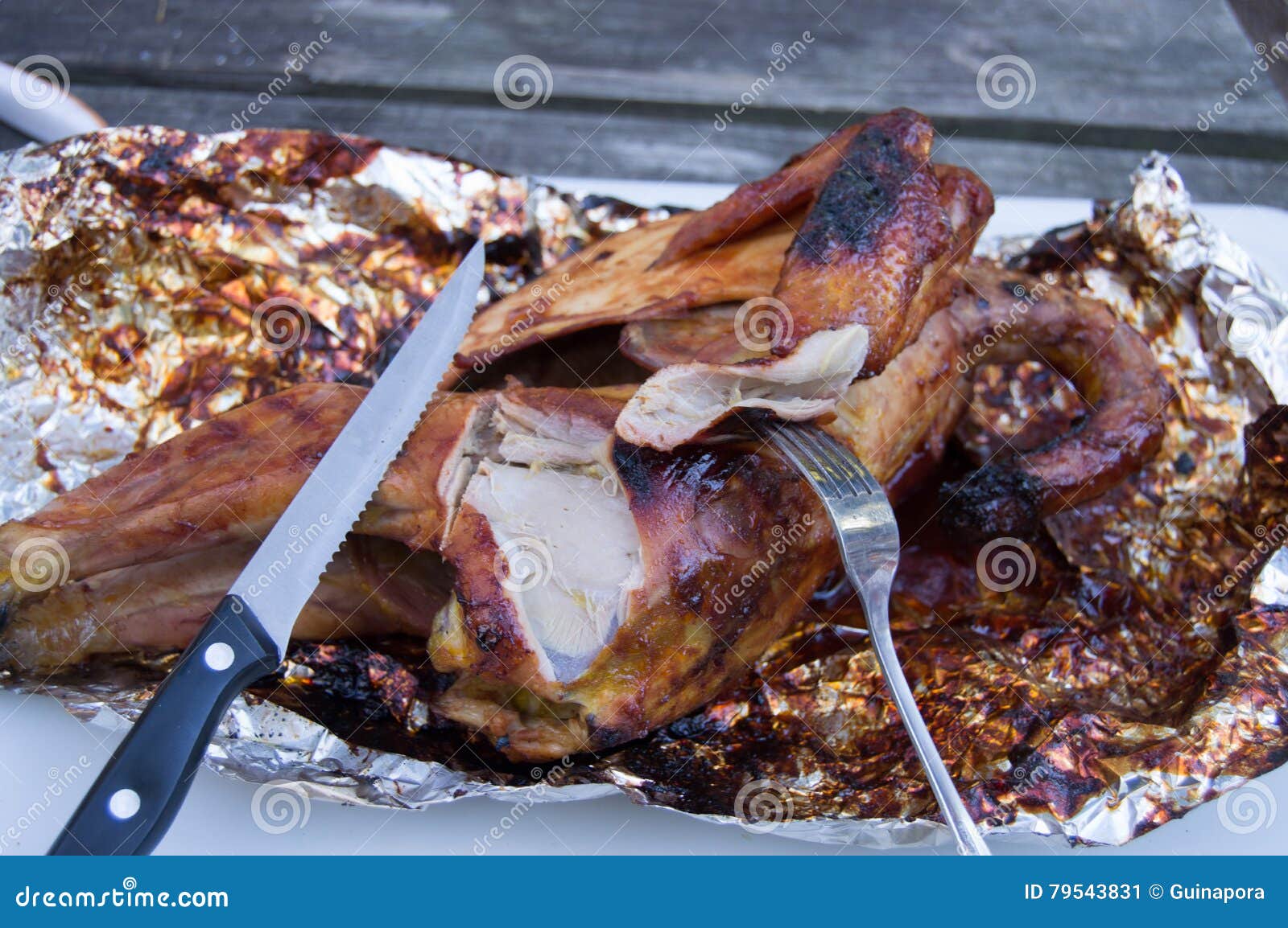 Close Up Pasture Raised Chicken Meat Cooked Stock Image - Image of ...