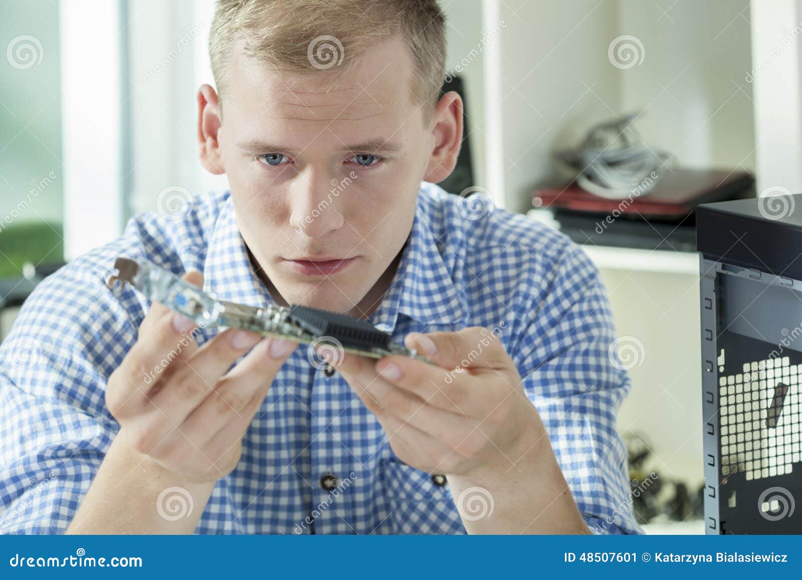 Close-up of Patching the Motherboard Stock Image - Image of engineer ...