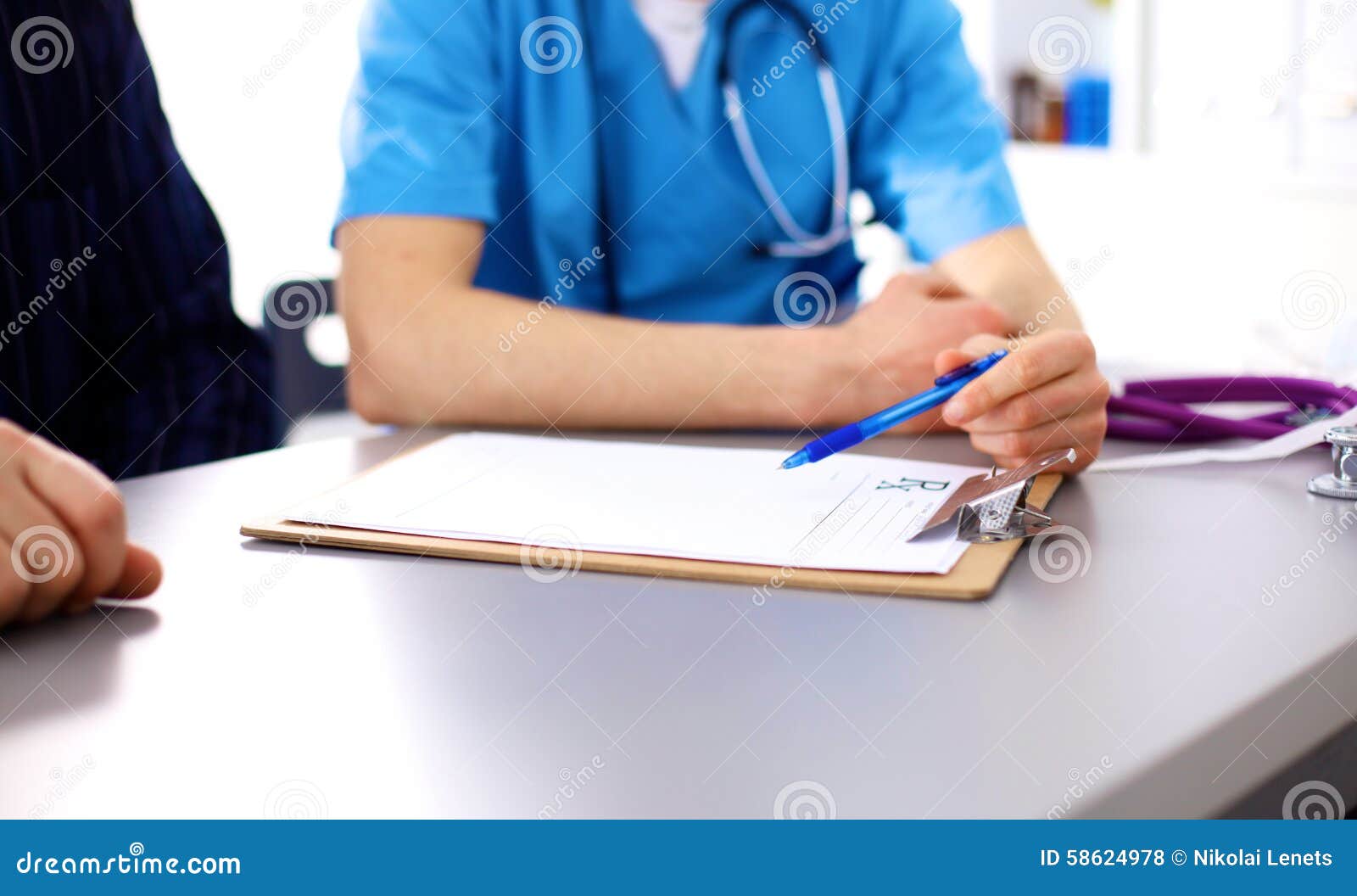Close Up of Patient and Doctor Taking Notes Stock Photo - Image of ...
