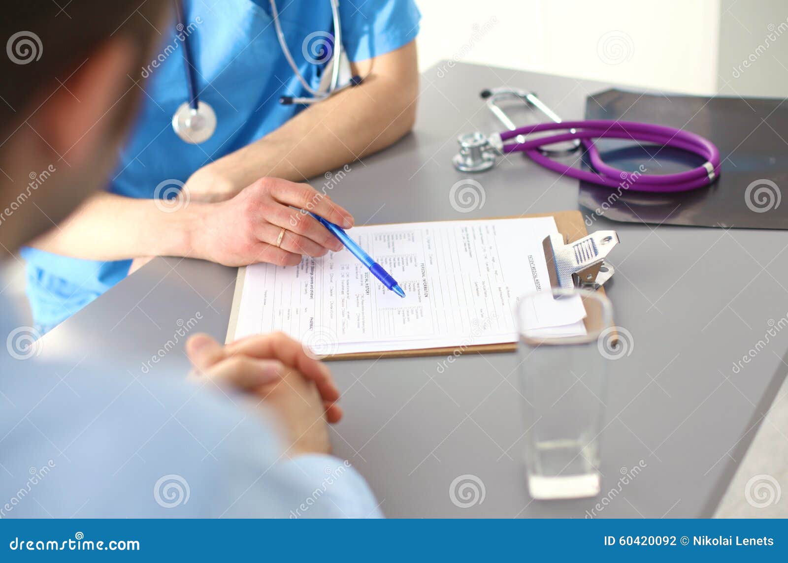 Close Up of Patient and Doctor Taking Notes Stock Photo - Image of ...