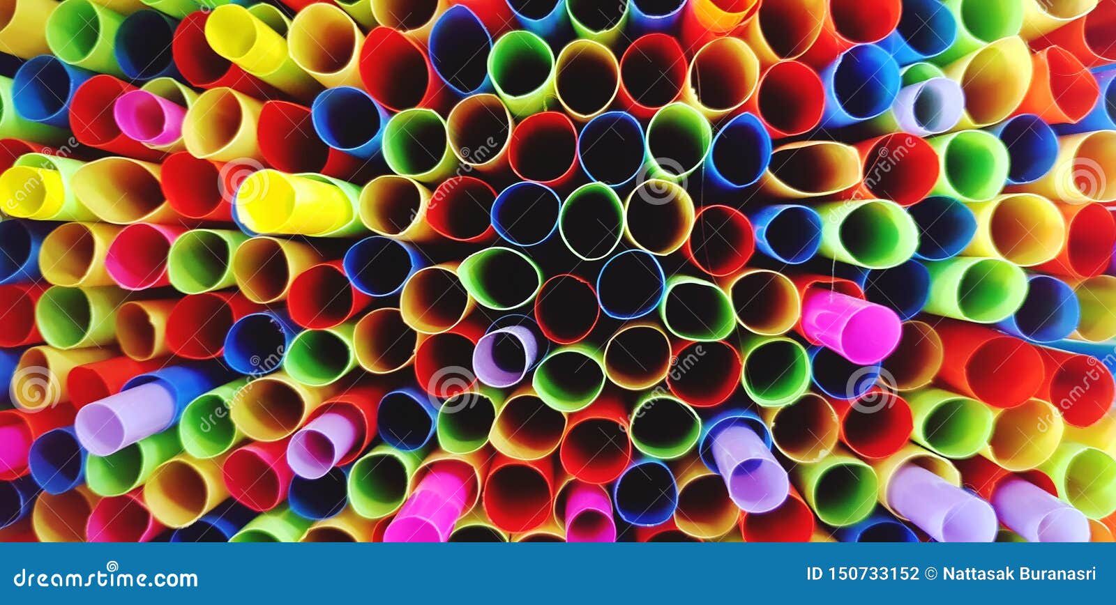Close Up Pattern of Colorful Straw or Tube Sorting for Background with ...