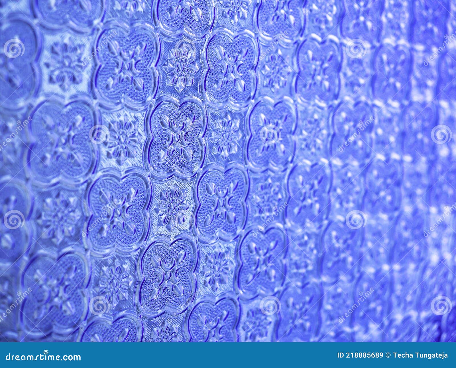 Close Up Pattern Surface and Texture of Blue Tinted Glass Window ...