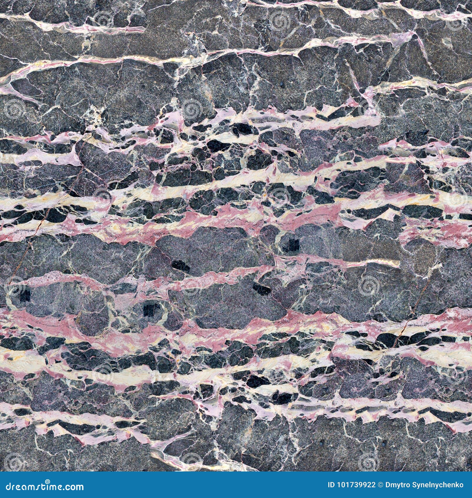 Close Up of Patterned Structure of Dark Gray Marble. Stock Photo ...