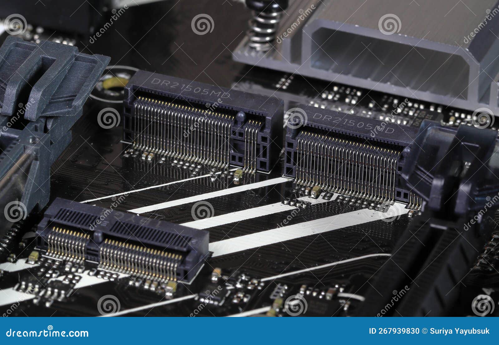 Close Up PCIe M.2 E Key Frmale Connector Interface For Mini PCIe WiFi ...