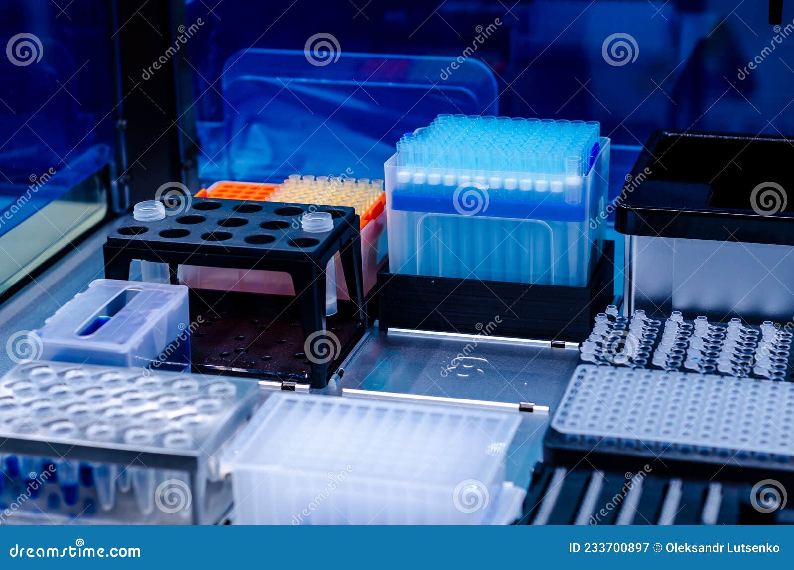 Close-up of PCR Test Automation Laboratory Stock Image - Image of ...