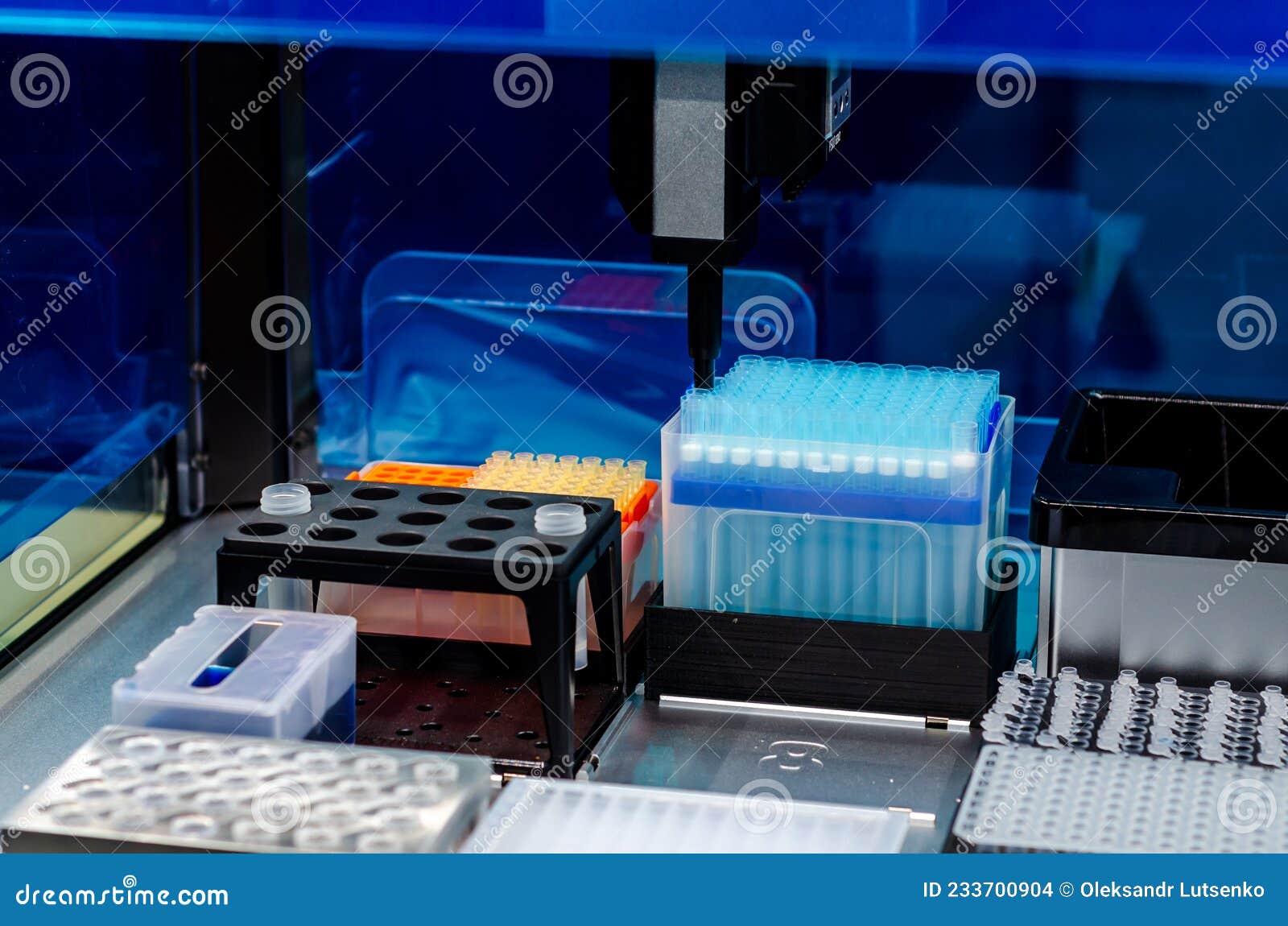 Close-up of PCR Test Automation Laboratory Stock Photo - Image of ...