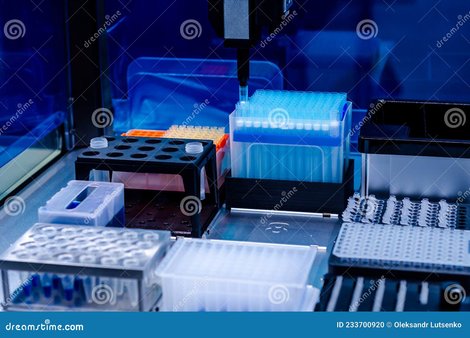 Close-up of PCR Test Automation Laboratory Stock Photo - Image of test ...