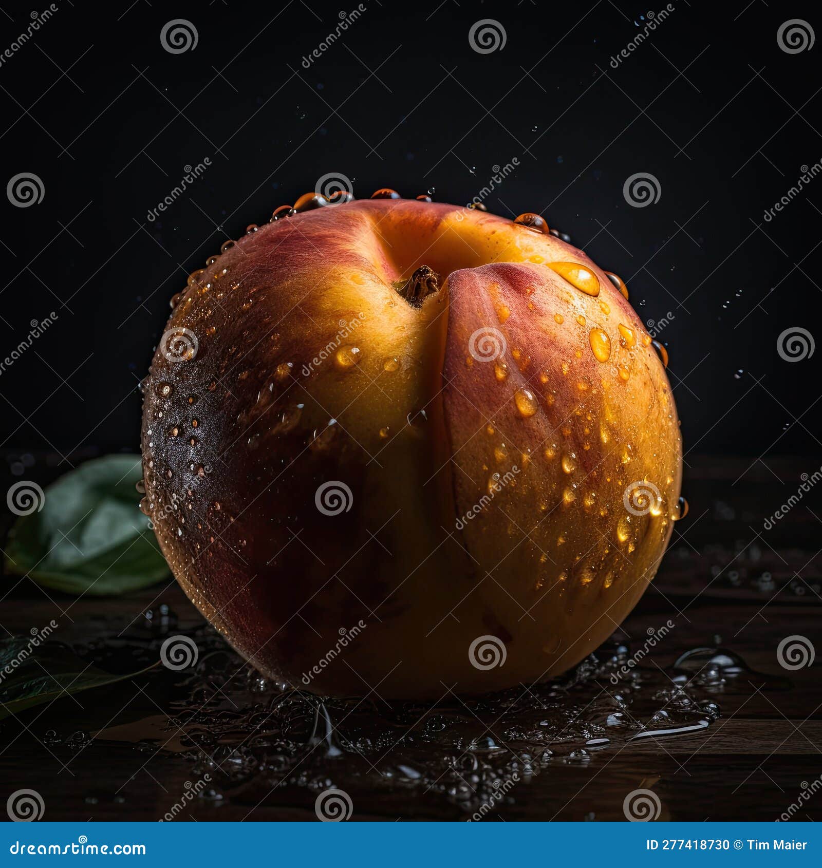 Wet Peach - Dynamic Composition - Dramatic Studio Lighting Stock ...