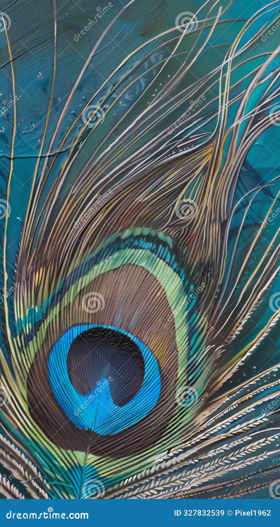 Peacock Feather, Sharp Details Stock Illustration - Illustration of ...