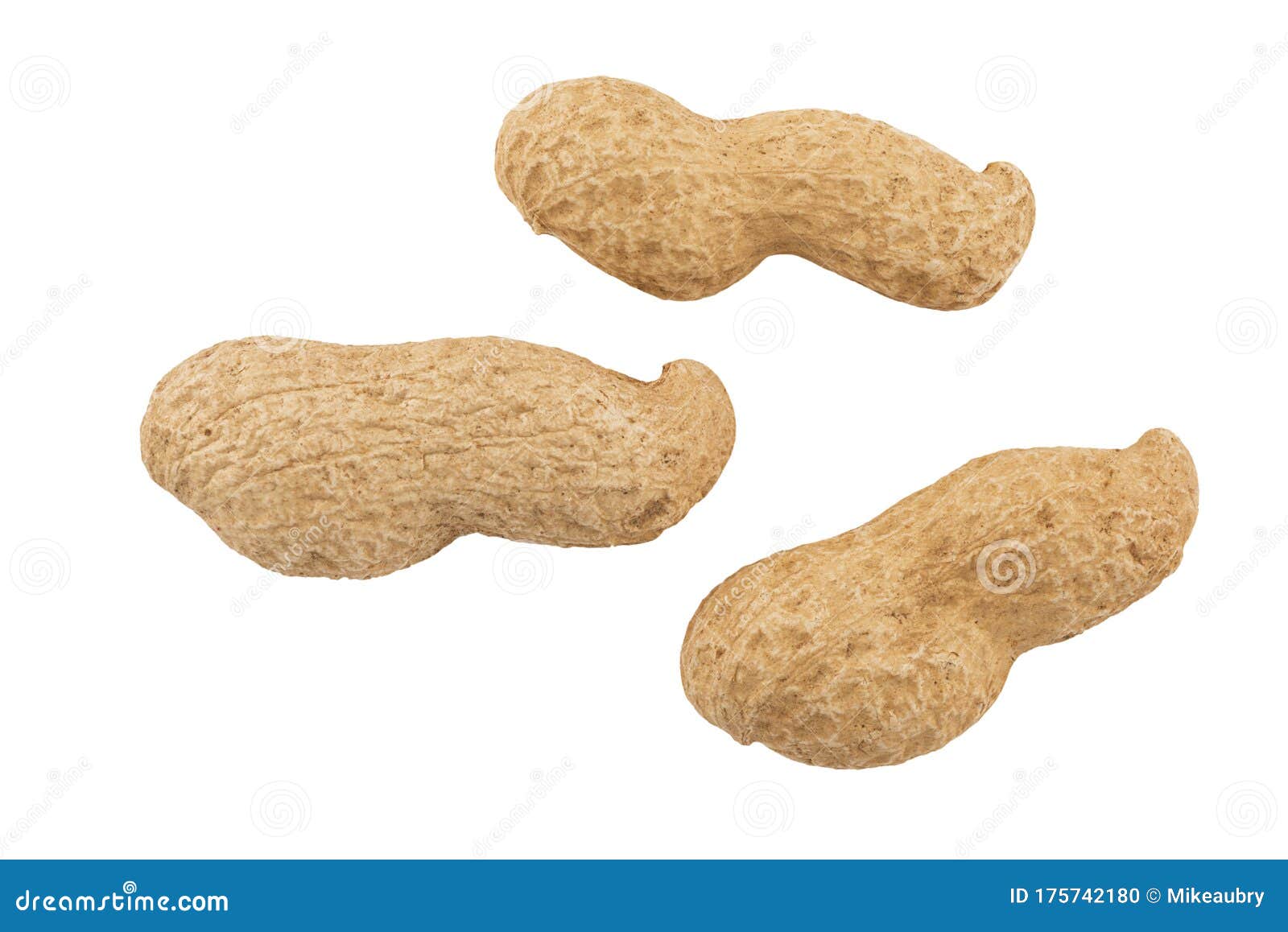Close Up on Peanuts Isolated on White Background. Stock Photo - Image ...