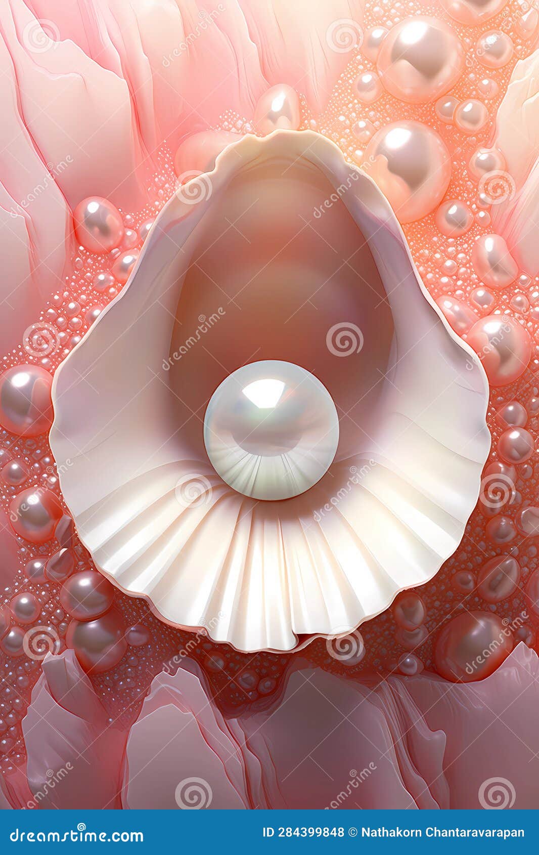 Close Up of a Pearl Inside a Shell Stock Photo - Image of close, inside ...