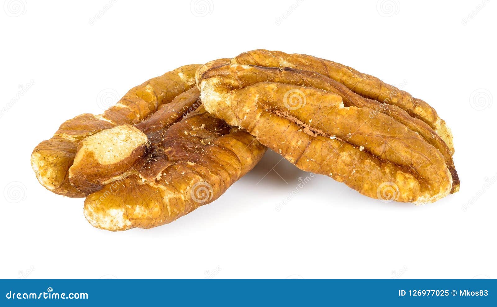 Close-up of Pecan Nuts Isolated on White Background Stock Image - Image ...