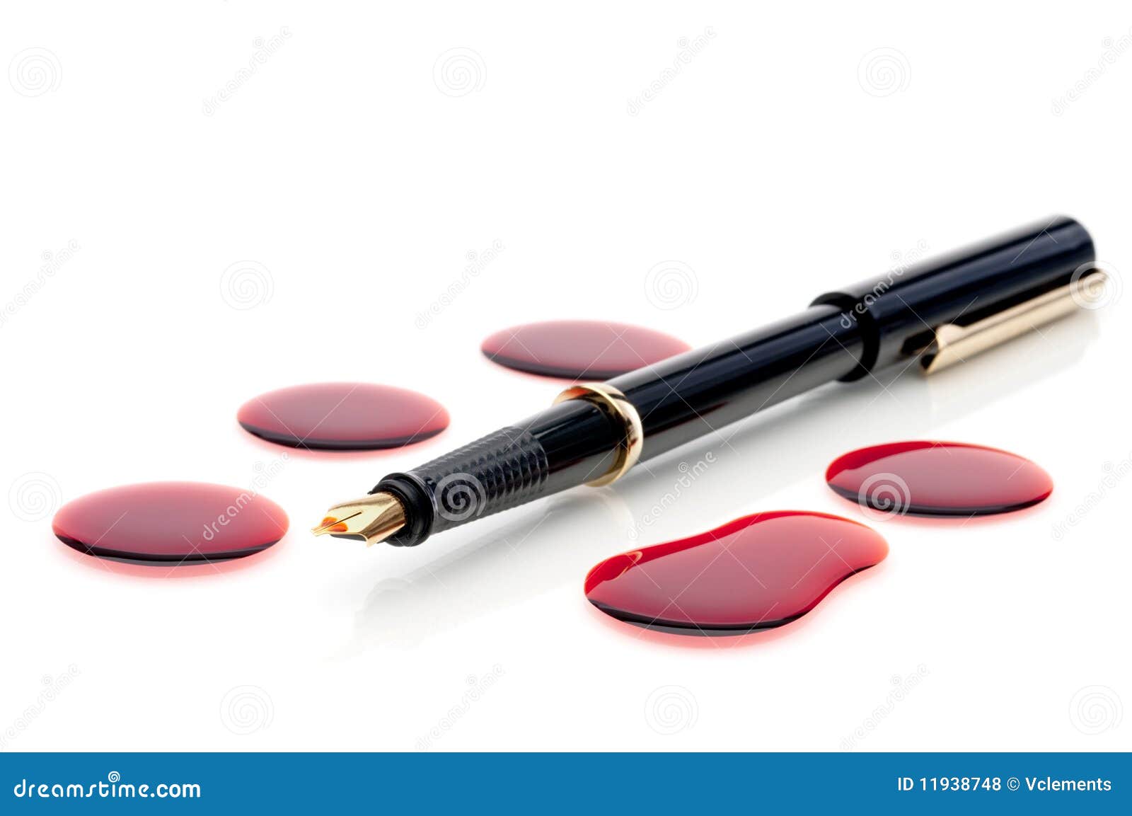 Close Up of a Pen and Blood Stock Photo - Image of contract, drops ...