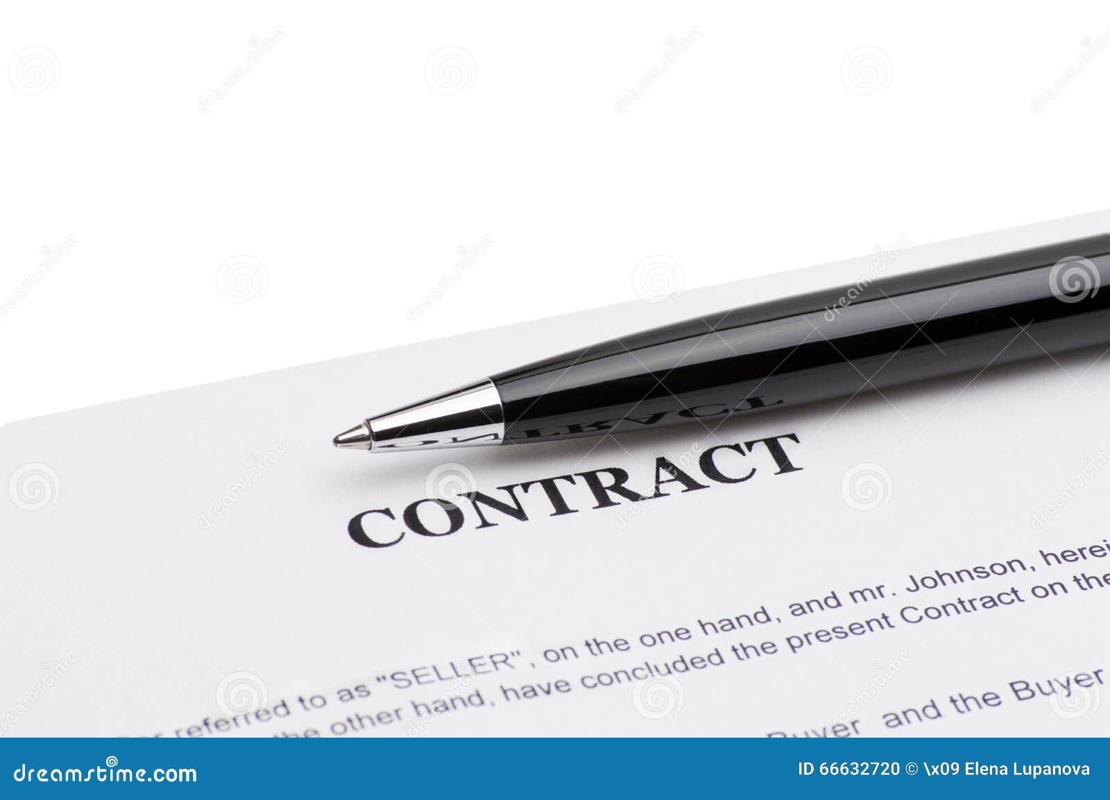 Close-up of Pen on Contract Stock Photo - Image of office, chrome: 66632720