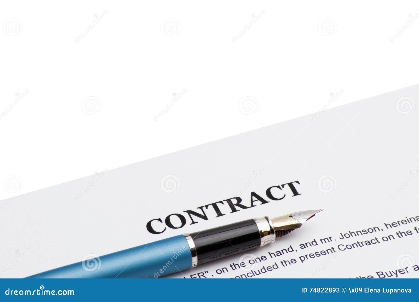 Close-up of Pen on Contract Stock Image - Image of diagonal, metallic ...