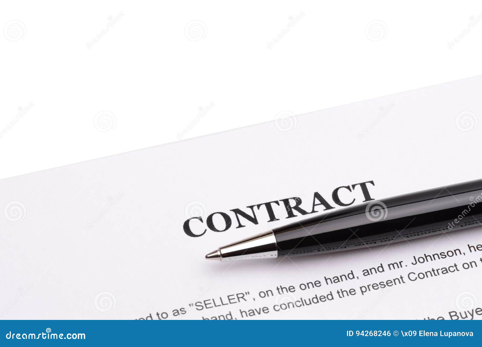 Close-up of Pen on Contract Stock Photo - Image of office, paper: 94268246