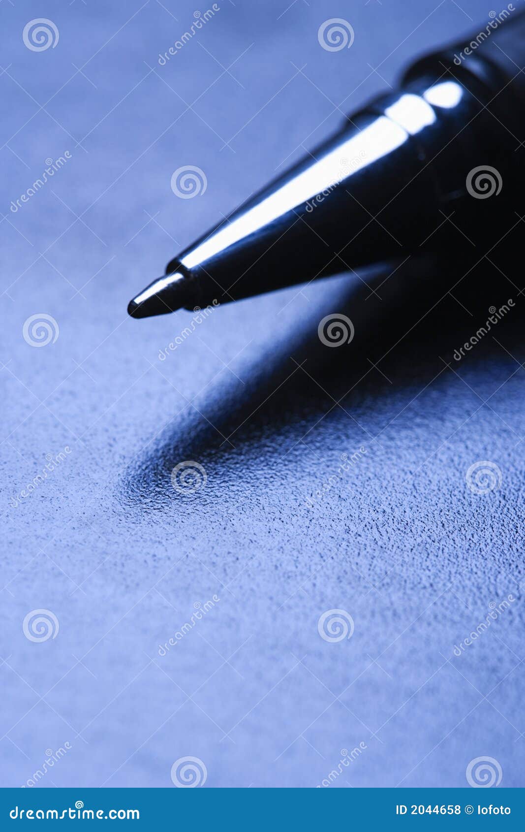 Close-up of a pen tip. stock photo. Image of colour, blue - 2044658
