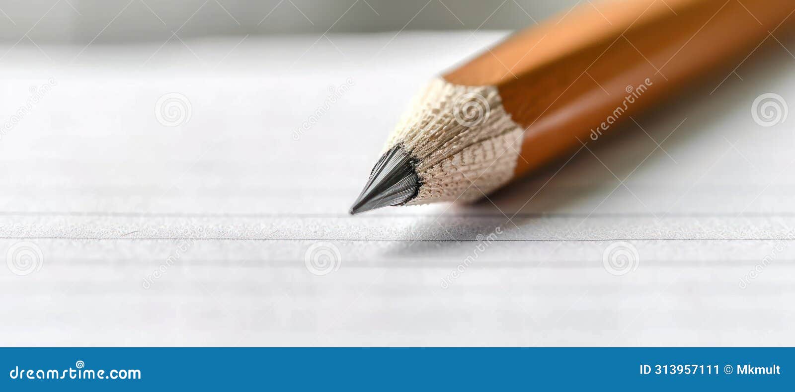 Close Up of Pencil on Sheet of Paper Stock Image - Image of office ...