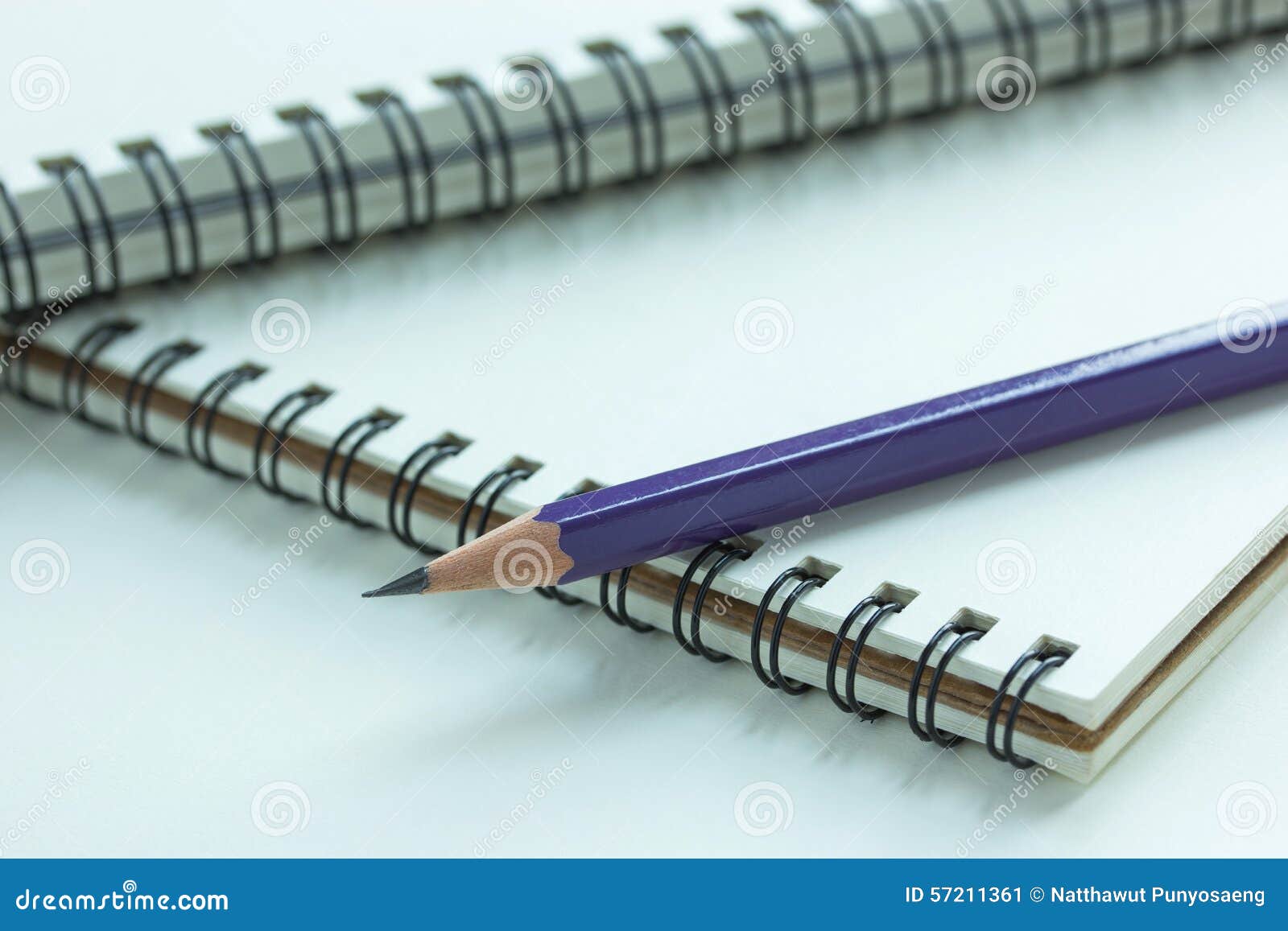 Close Up Pencil and Spiral Notebook Stock Image - Image of notepad ...