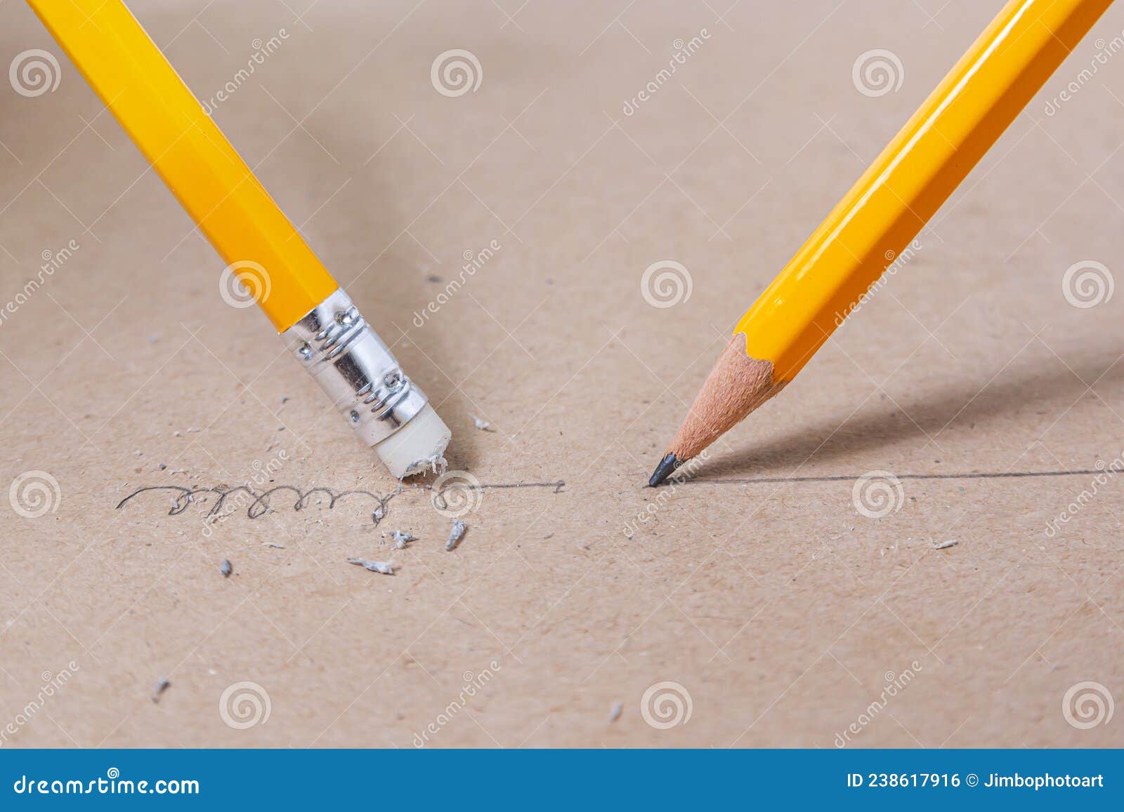 Close up a pencil writing stock photo. Image of mistake - 238617916