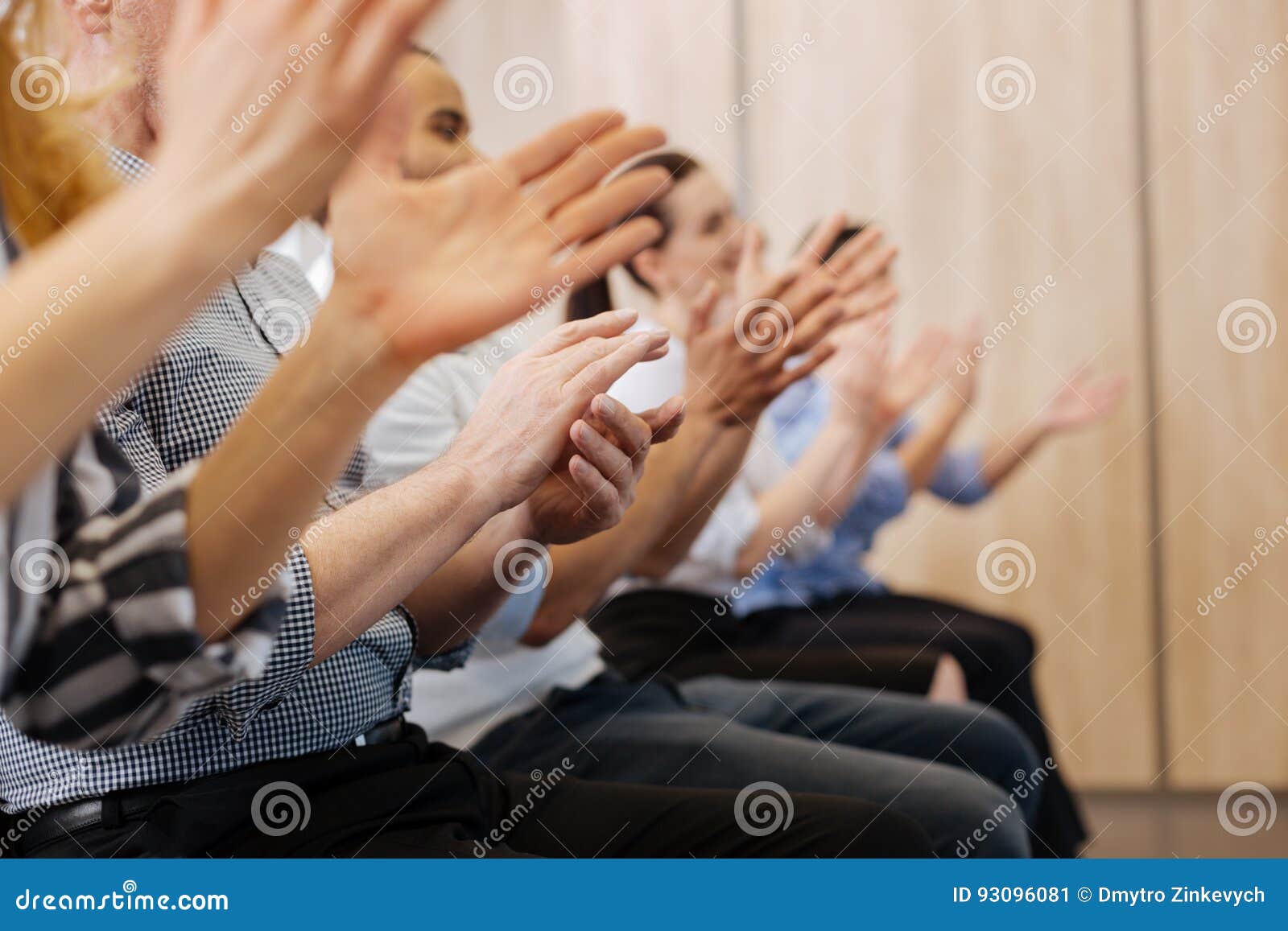Close Up of Peoples Hands Applauding Stock Image - Image of ...